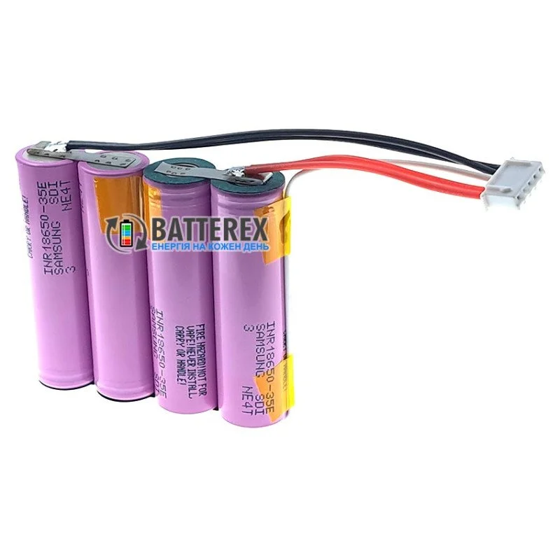 Акумуляторна збірка 2S2P 8.4V 7000mah із дротами та конектором із 4х ...