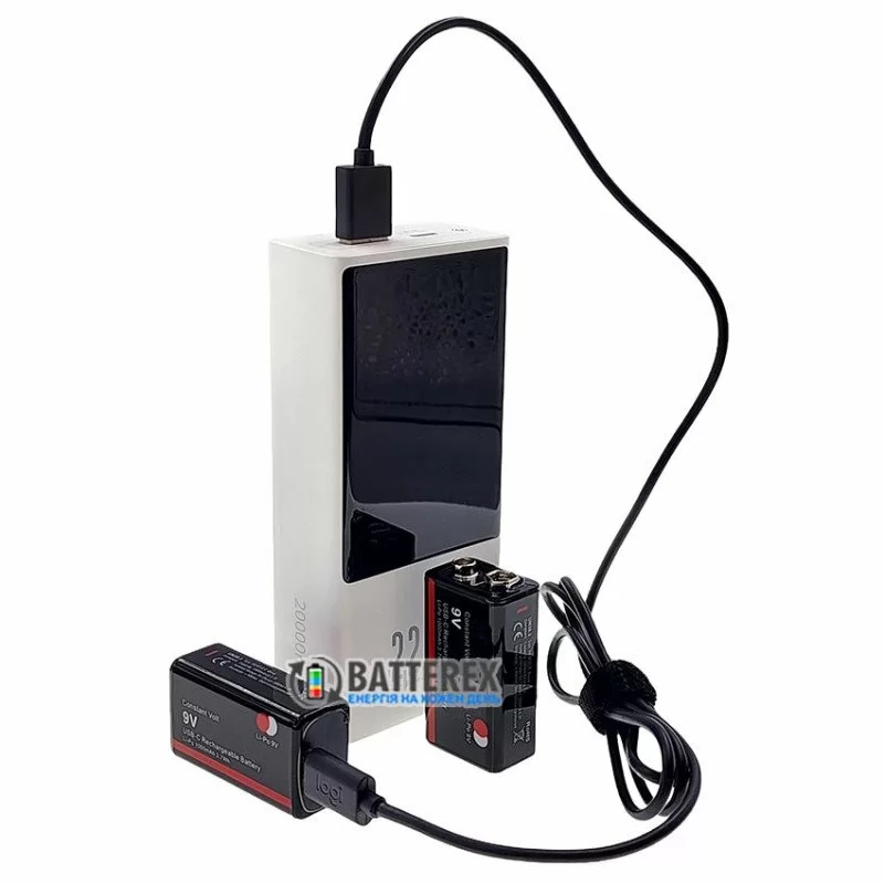 Аккумулятор Крона USB Type-C Li-Po Soshine 9V Constant Volt 1000mah ...