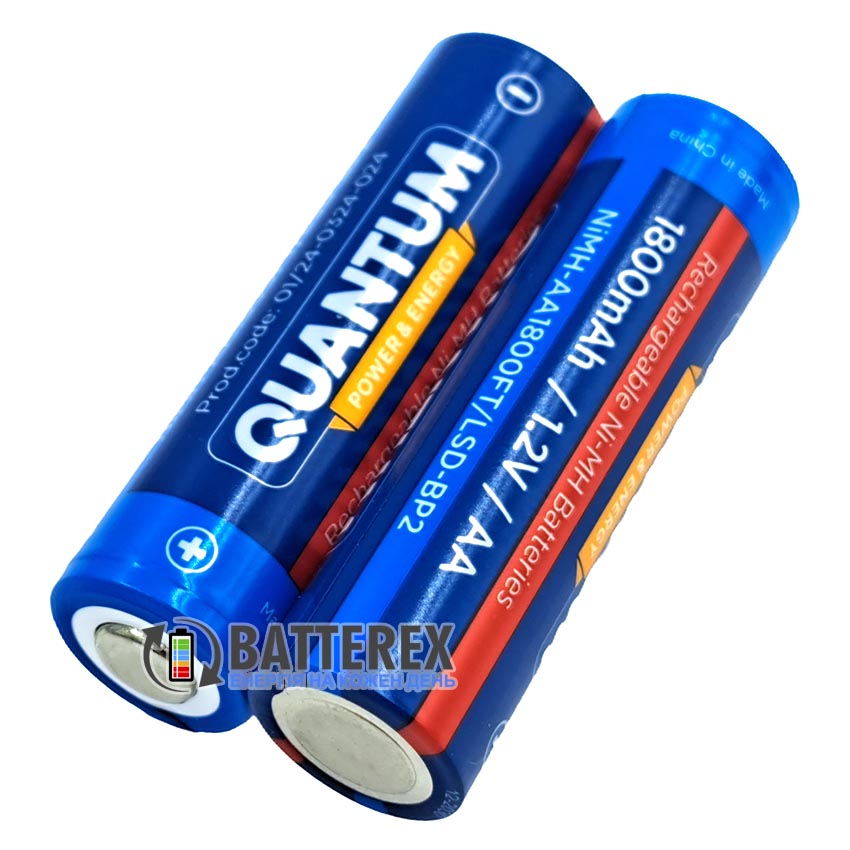 Аккумулятор AA NiMH Quantum 1800mah 1.2V Flat Top технический, купить ...